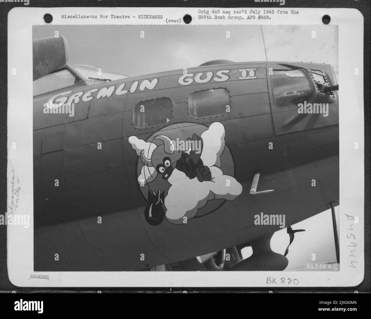 The Boeing B-17 "Flying Fortress" 'Gremlin Gus Ii' At An Airbase In ...