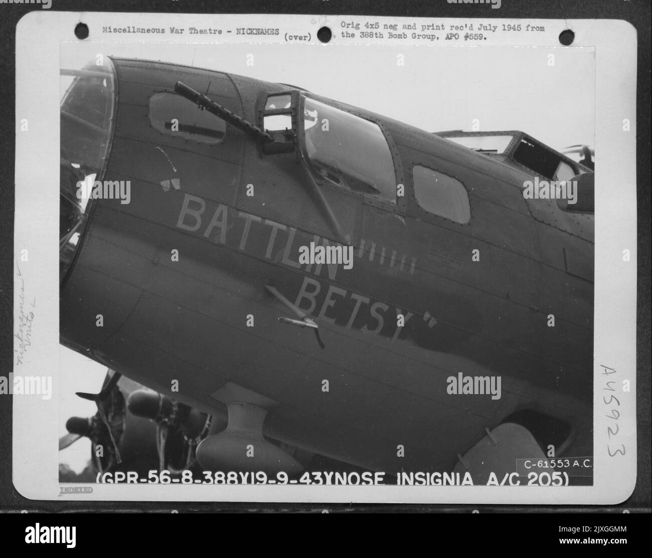 The Boeing B-17 "Flying Fortress", "Battlin Betsy" At An Airbase In ...