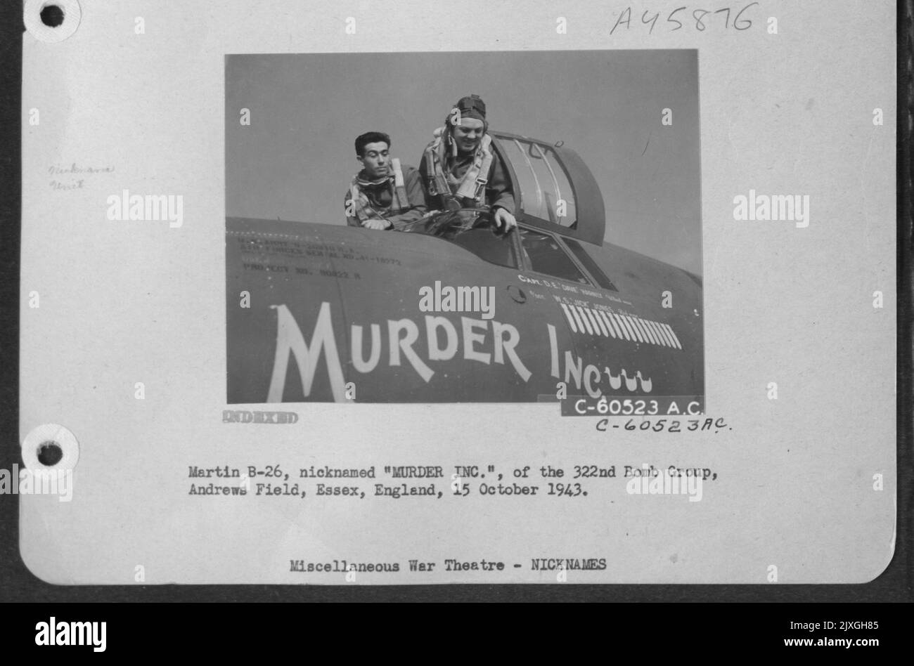 Martin B-26, Nicknamed 'Murder Inc', Of The 322Nd Bomb Group, Andrews ...