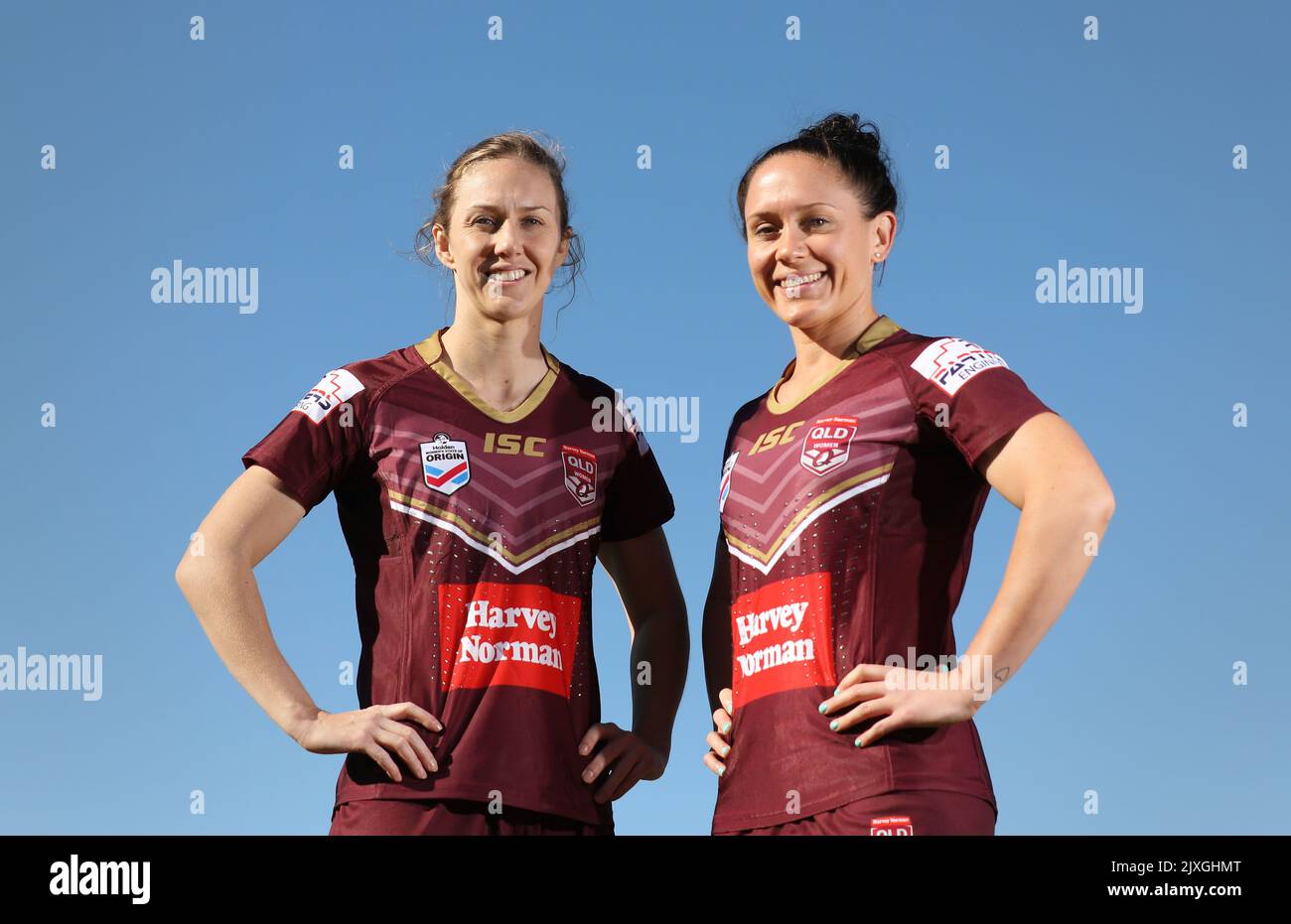 Queensland captain Karina Brown (left) and player Brittany Breayley ...