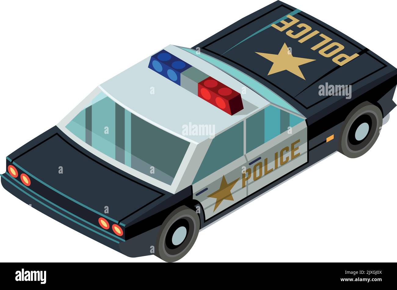 American policeman rear view Stock Vector Images - Alamy