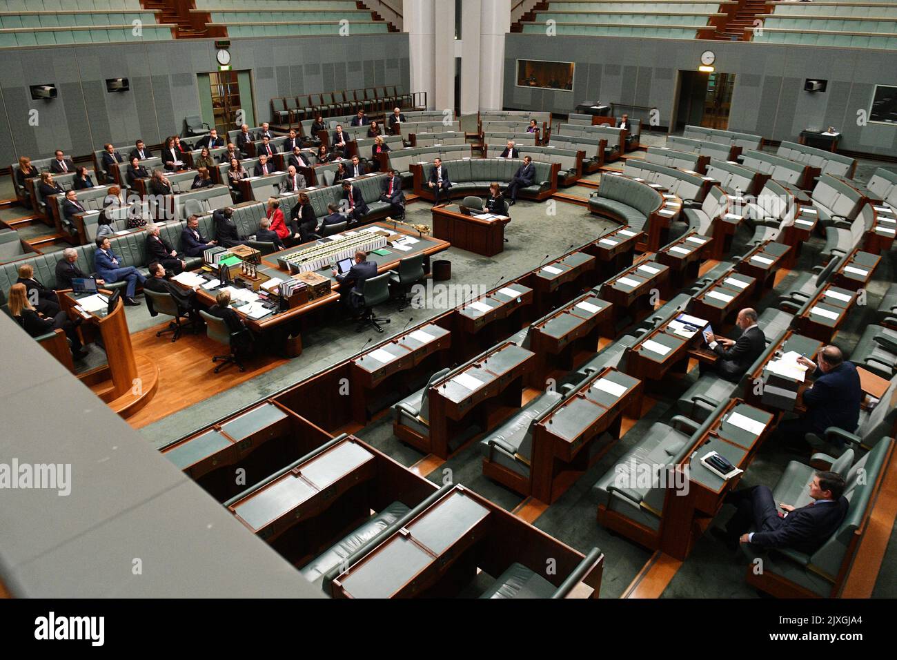 Empty government benches are seen as Labor's member for Batman Ged ...