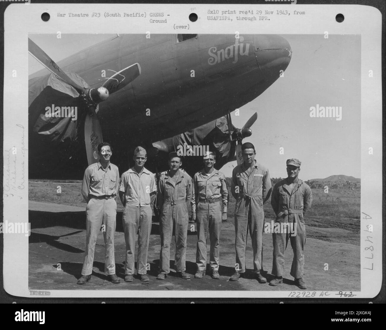 Ground Crew Members Of The Famed 13Th Air Force, Pose In Front Of ...