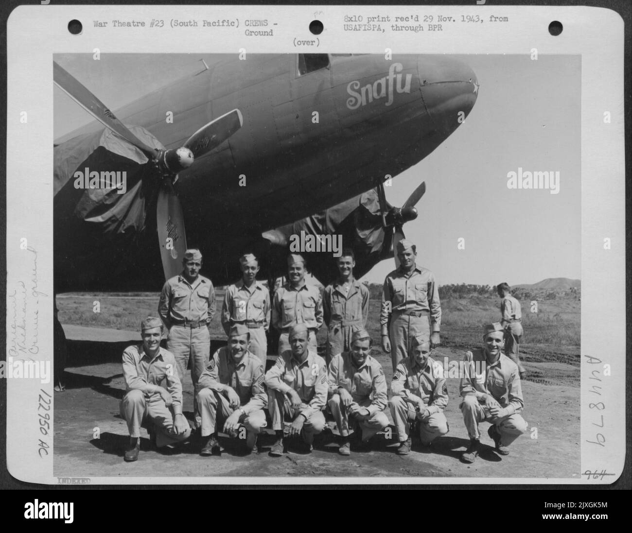 Ground Crew Members Of The Famed 13Th Air Force, Pose In Front Of ...