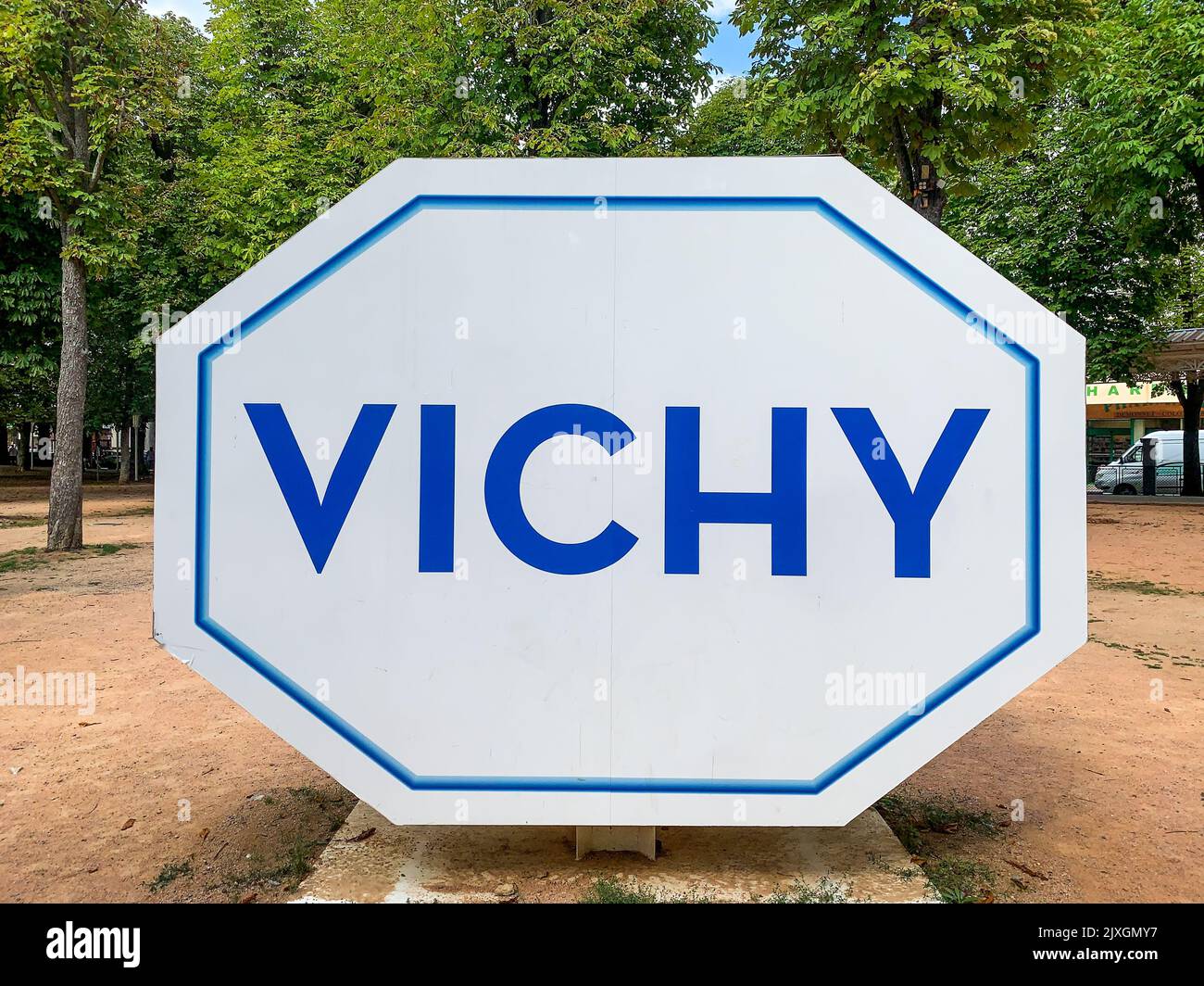 Giant Vichy Pastille, Vichy, Allier, AURA Region, Central France Stock ...