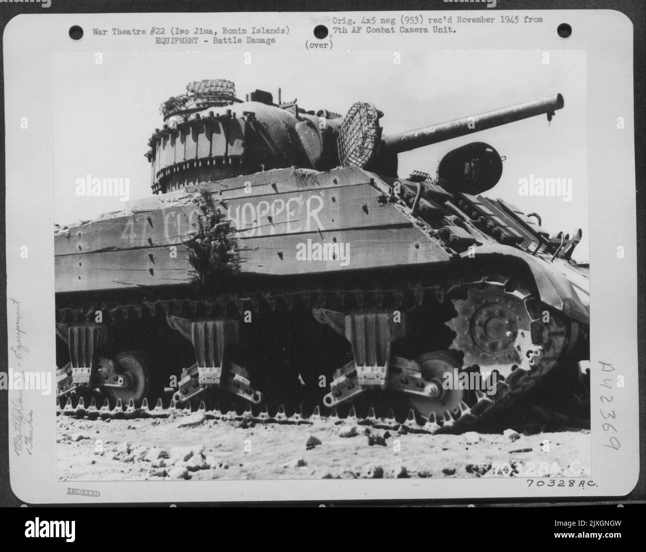 A Wrecked Sherman Tank, Which Was Monentarily Stopped By A Direct Hit ...