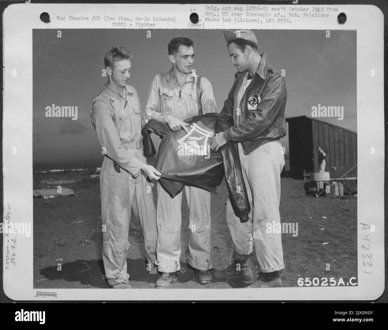 Three P-51 "Mustang" Pilots Of The 506Th Fighter Group Display Insignia ...