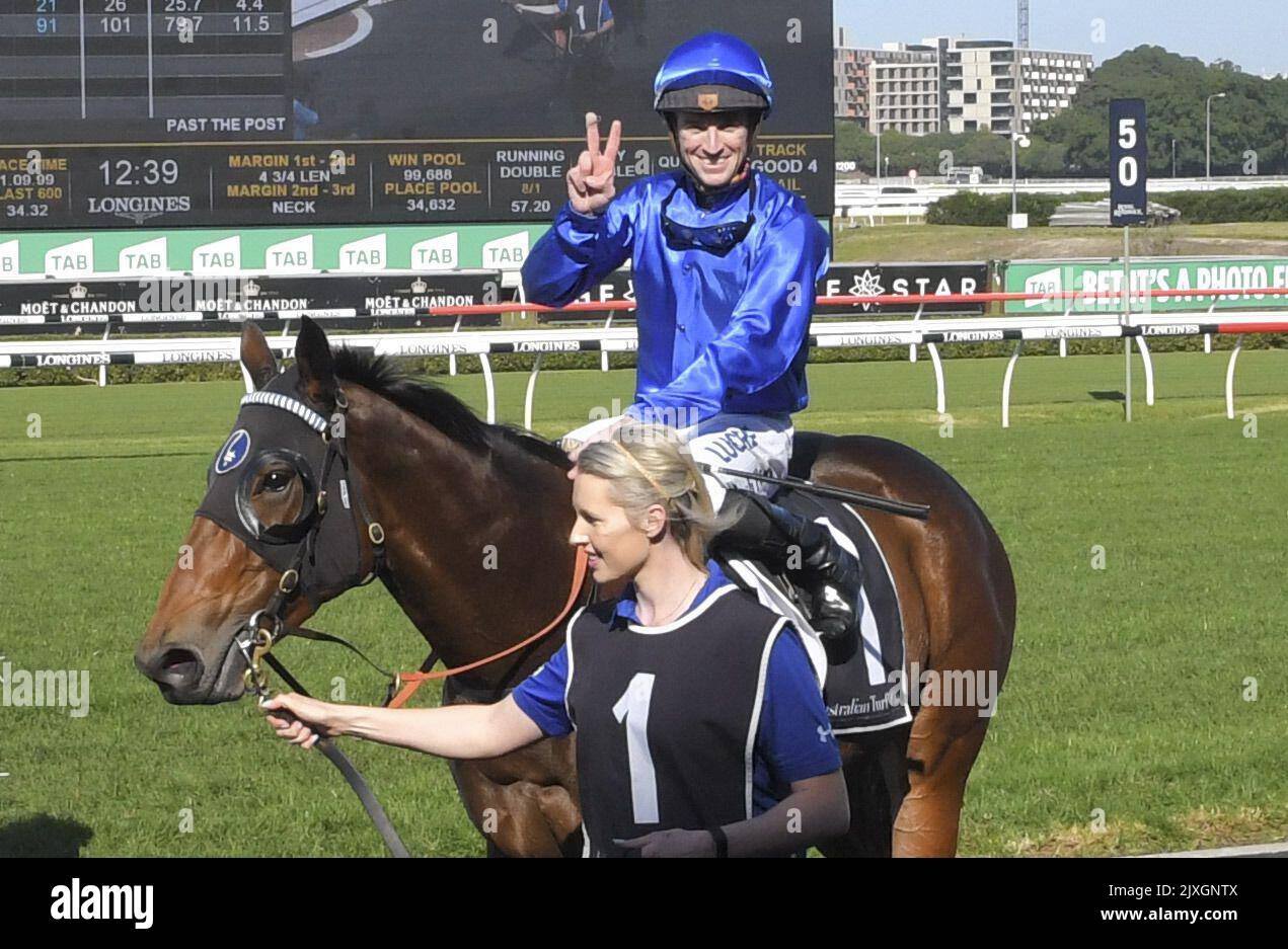 Jockey Joshua Parr after riding Savatiano to victory to win race 3 ...