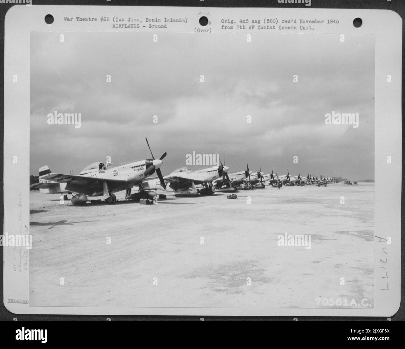 An Endless Line Of North American P-51'S Of The 78Th Fighter Squadron ...