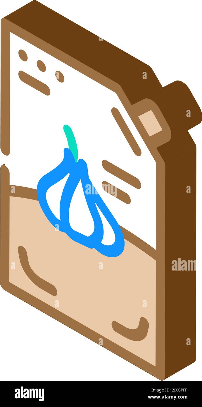 sauce garlic isometric icon vector illustration Stock Vector Image ...