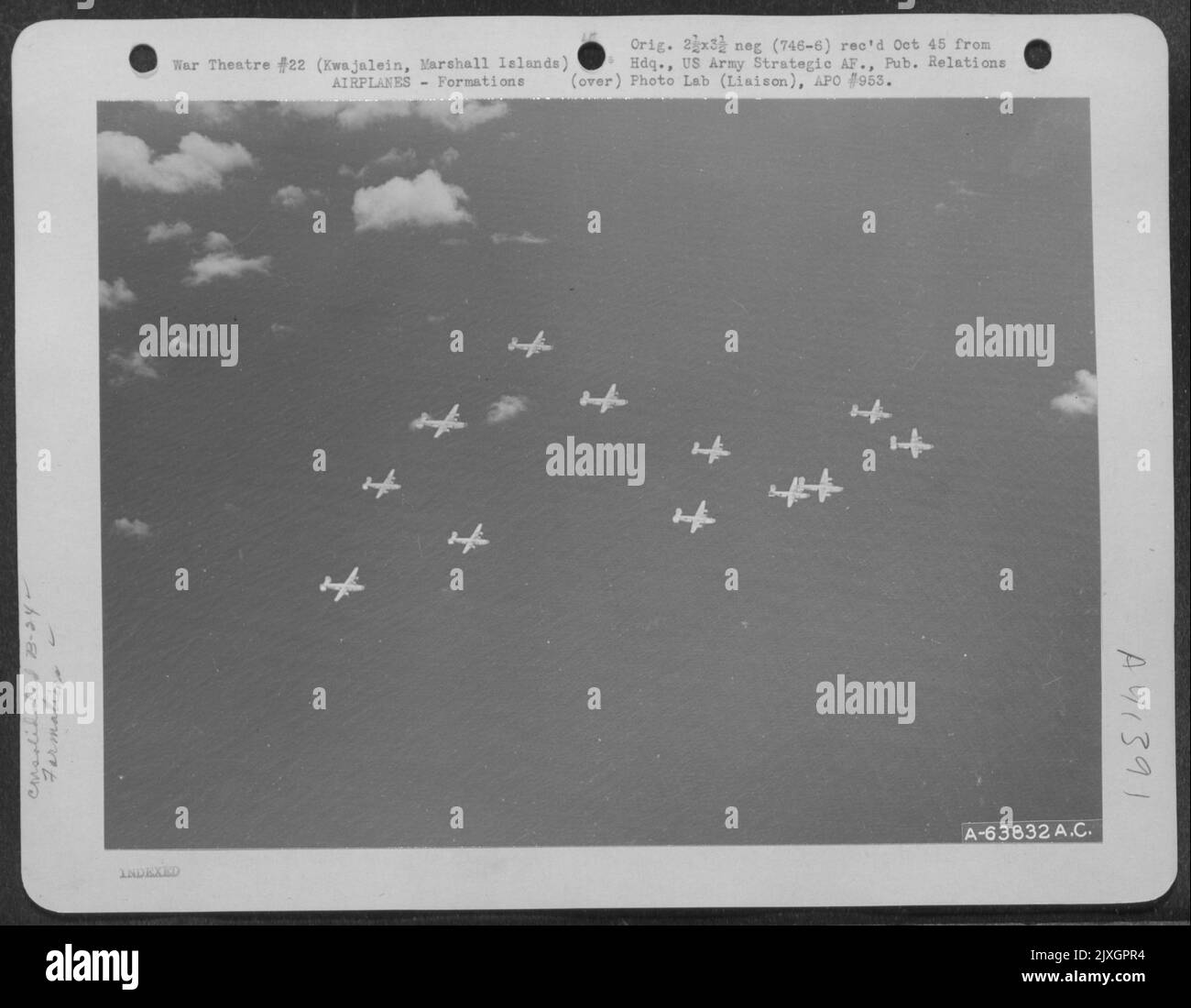 Formation Of Consolidated B-24 "Liberators" Of The Vii Bomber Command ...