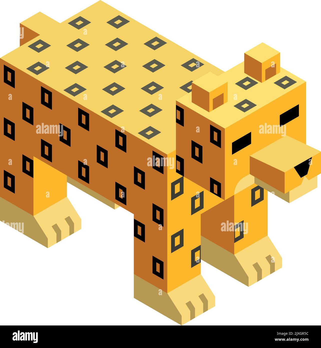 Polygon pixel leopard. Low poly animal icon Stock Vector Image & Art ...