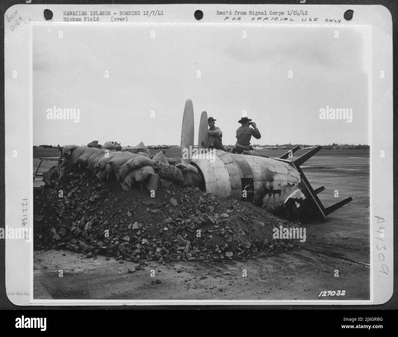 First Army Photos Of The Bombing Of Hawaii, Dec. 7, 1941. Soliders On ...