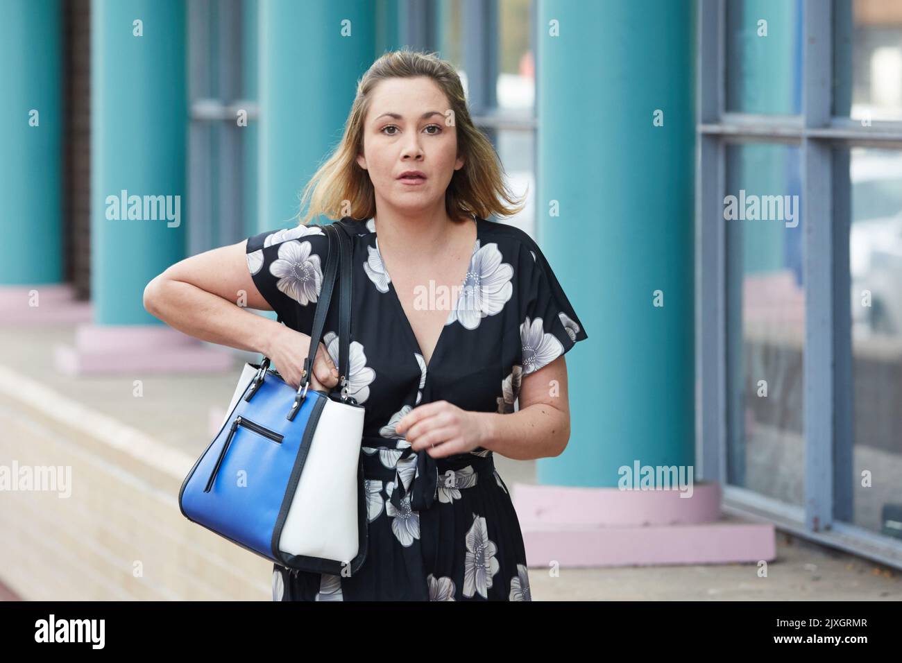 Karlie Ann Tyrrell arrives at the Burwood Local Court in Sydney, Monday ...