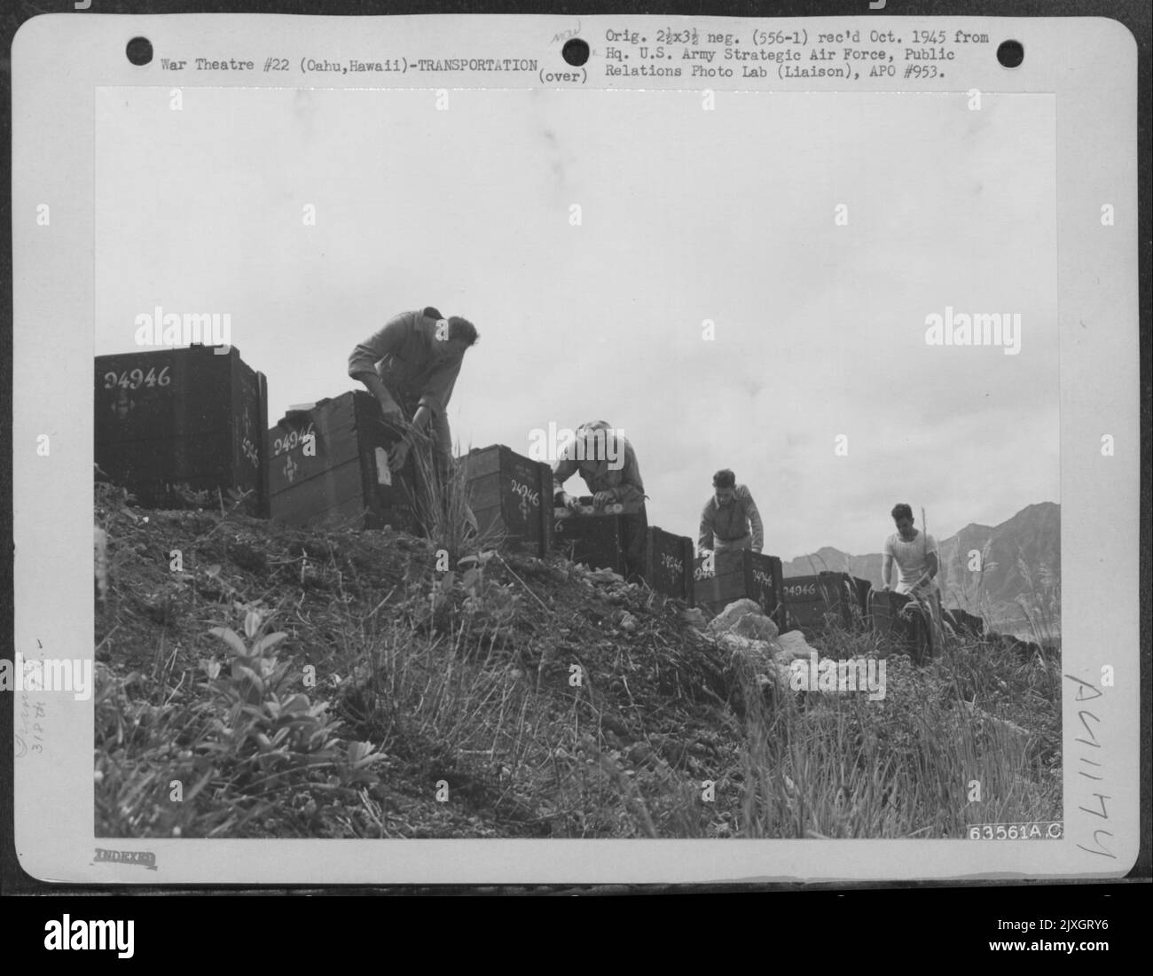 Men Of The 318Th Fighter Group Preparing Crates For Shipment. Bellows ...