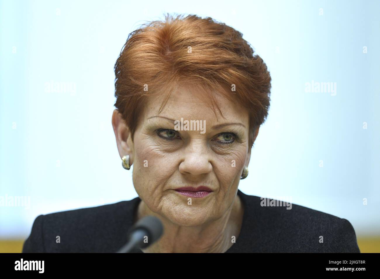 One Nation Senator Pauline Hanson speaks during Senate Estimates at ...