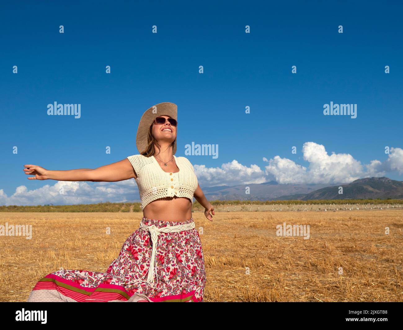 Windy skirt hi-res stock photography and images - Alamy