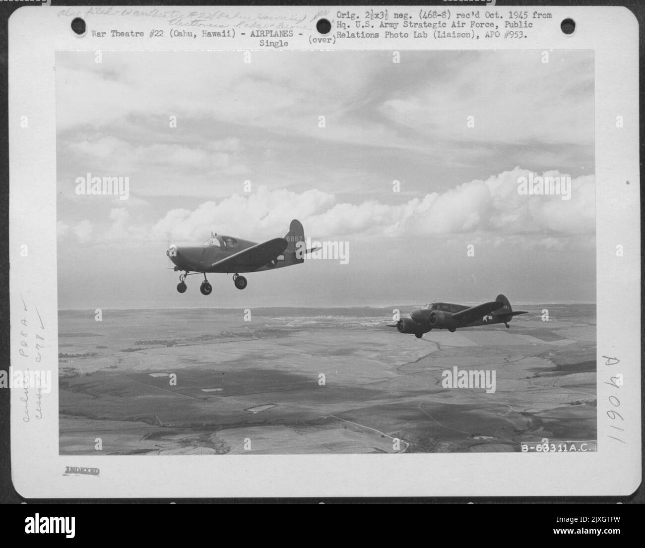 Cessna C-78, "Mother" Plane, Guiding A Culver Pq 8A "Red Fox", Radio ...