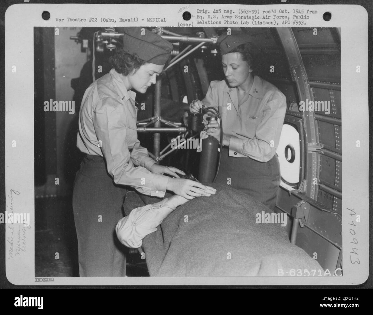 Flight Nurses Being Trained On Bivouac Area At Oahu, Hawaii, For Work ...