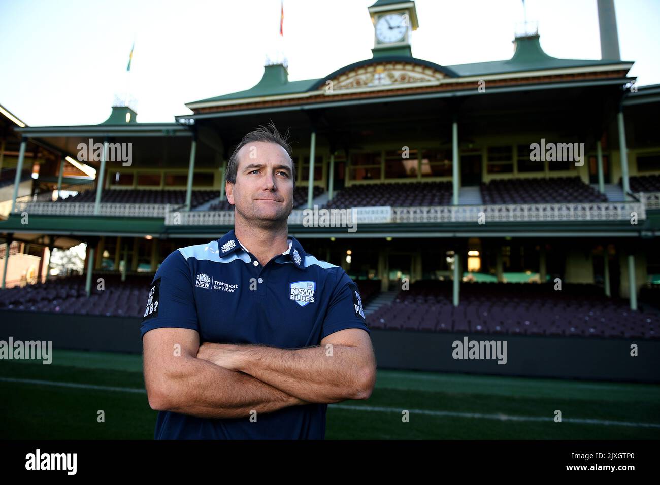 Newly appointed coach of the NSW cricket team Phil Jaques, poses for as ...