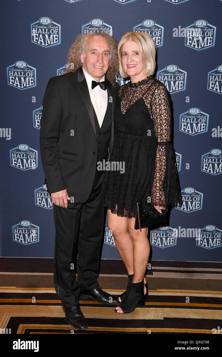 Brownlow medalist and Hawthorn legend John Platten and his wife Leanne ...