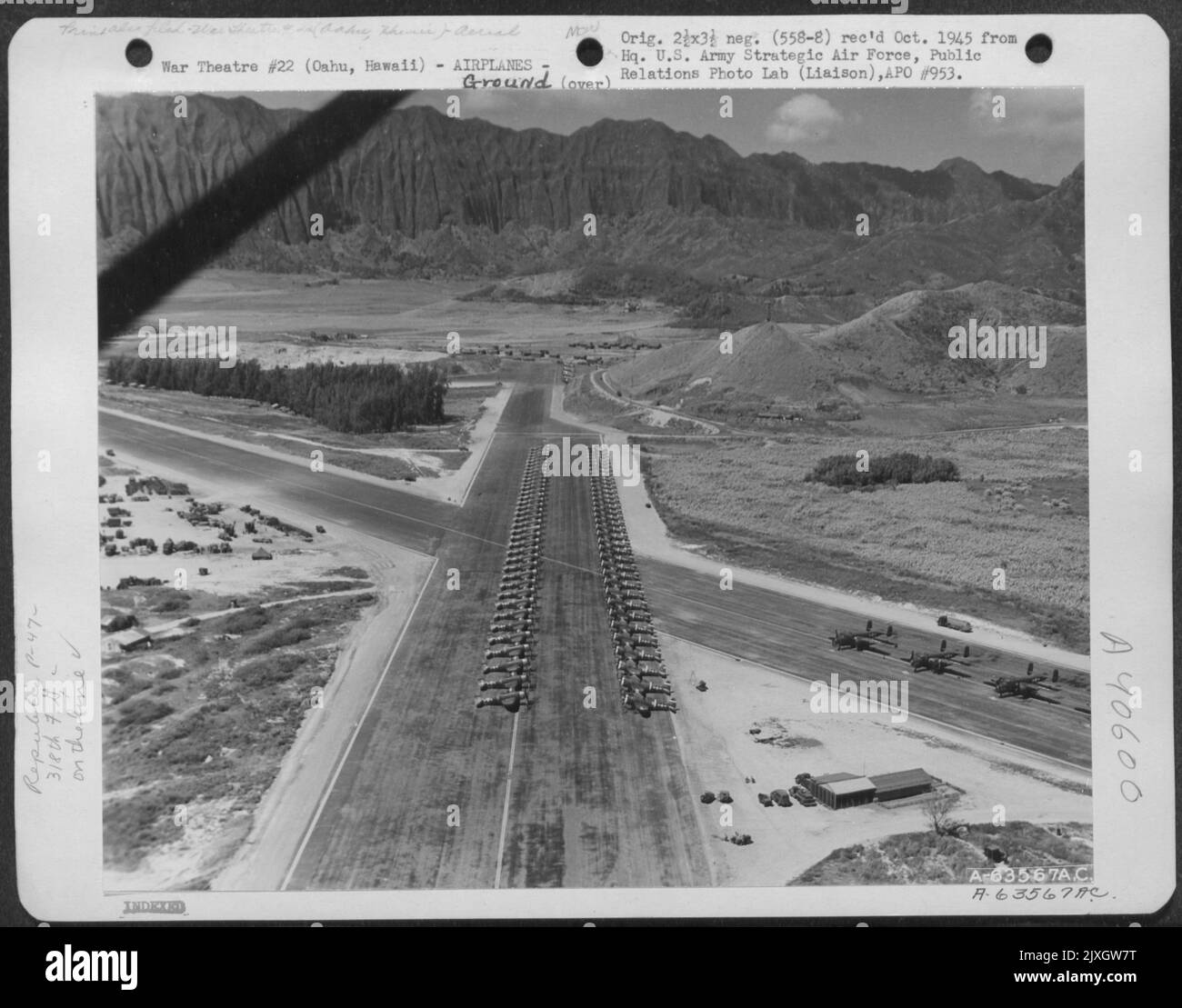 Aerial View Of Inspection Of Republic P-47 'Thunderbolts', 318Th ...