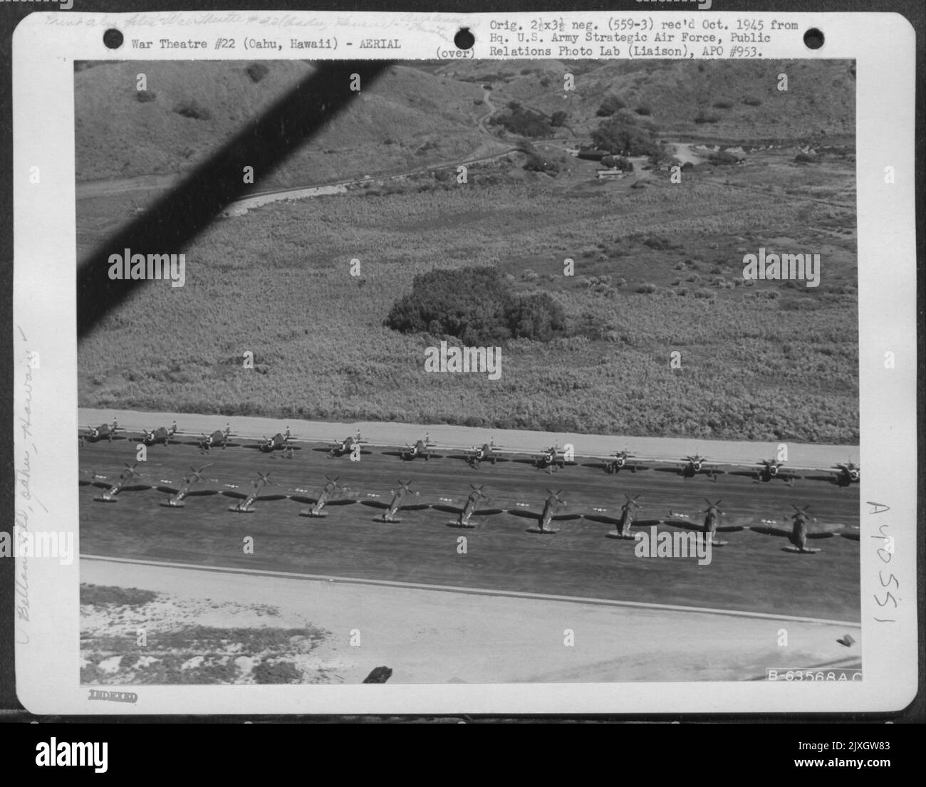 Aerial View Of Inspection Of Republic P-47 "Thunderbolts" Of The 318Th ...