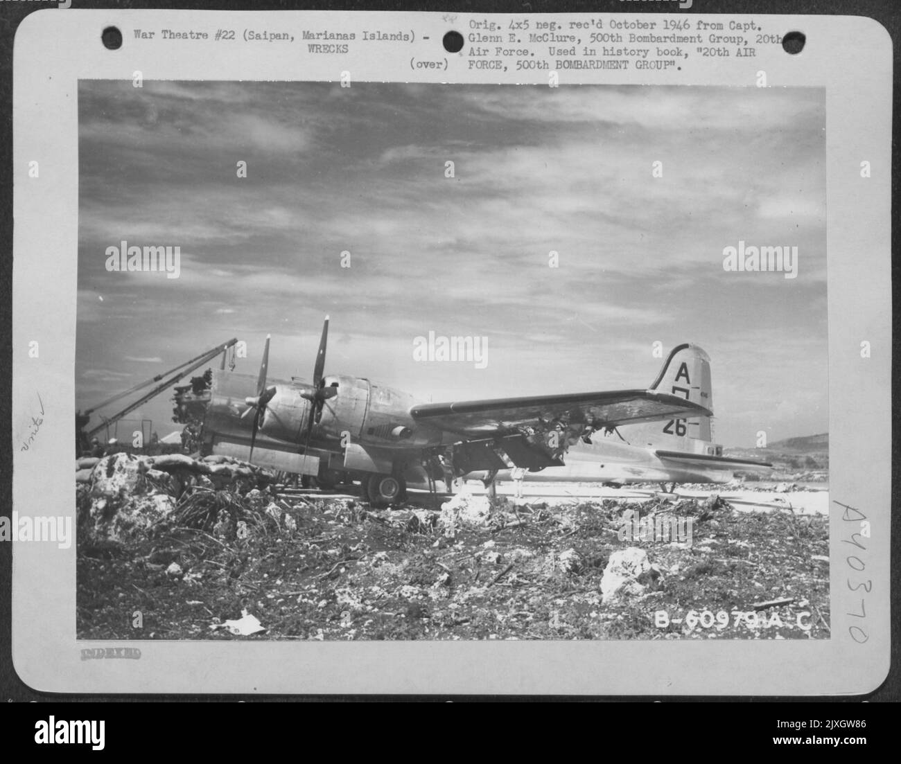 Remains Of A Boeing B-29 'Superfortress,' Saipan, Marianas Islands ...