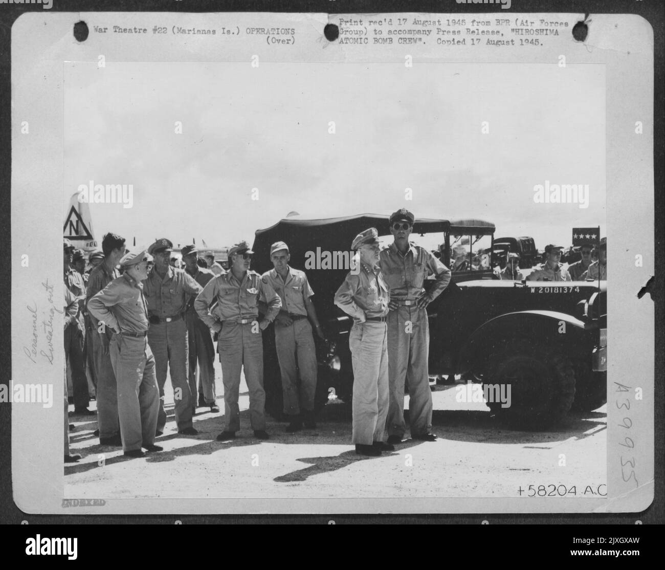 Hiroshima Atomic Bomb Crew. (No. 4 Of Seven Pictures.) General Spaatz ...