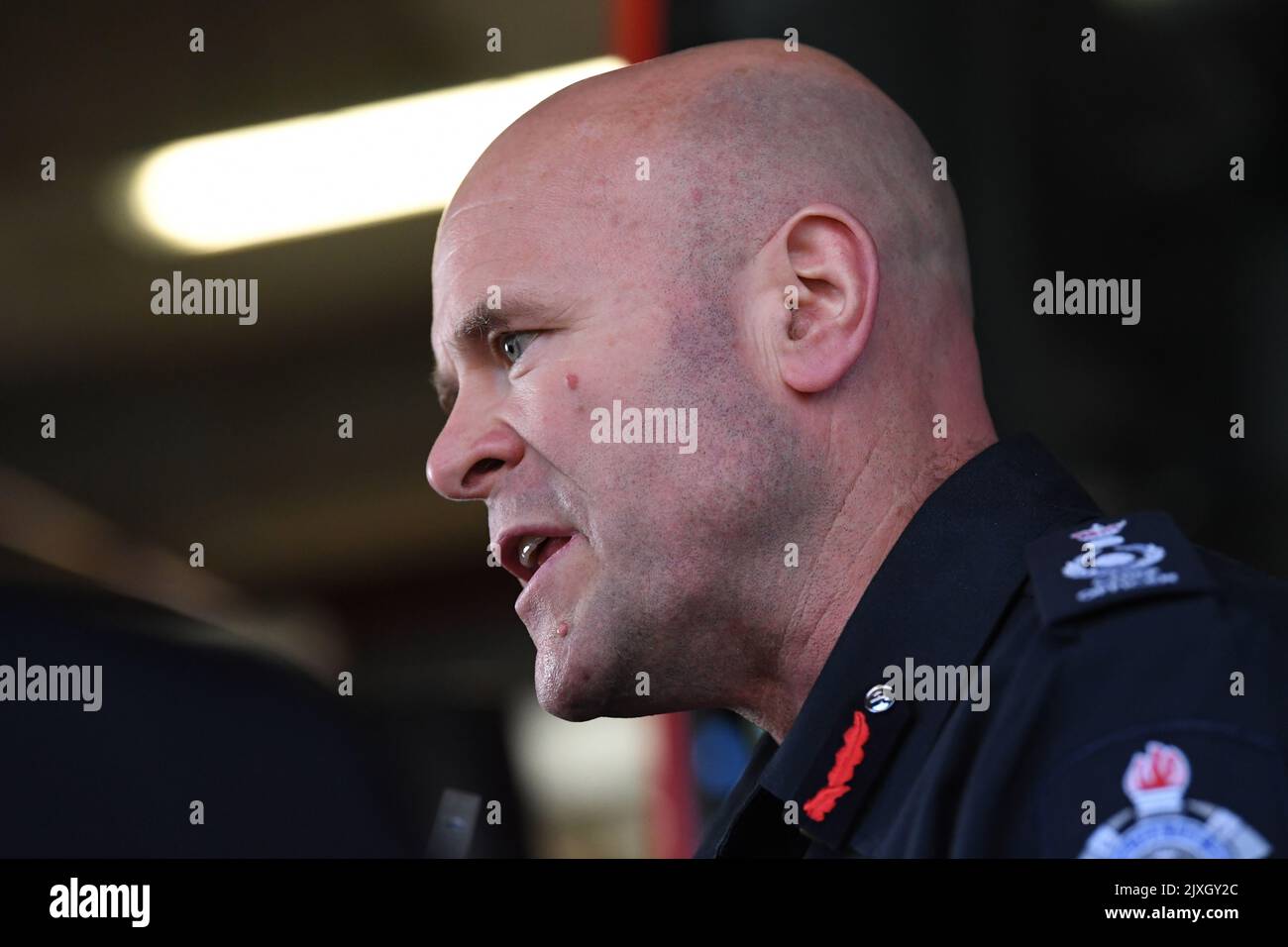Metropolitan Fire Brigade's new Chief Dan Stephens addresses the media ...