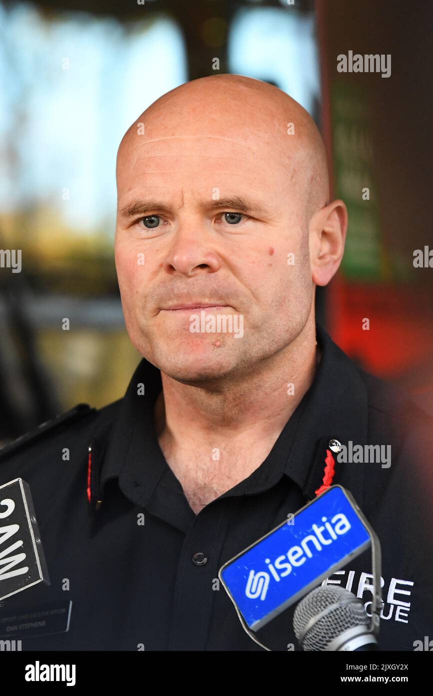 Metropolitan Fire Brigade's new Chief Dan Stephens addresses the media ...