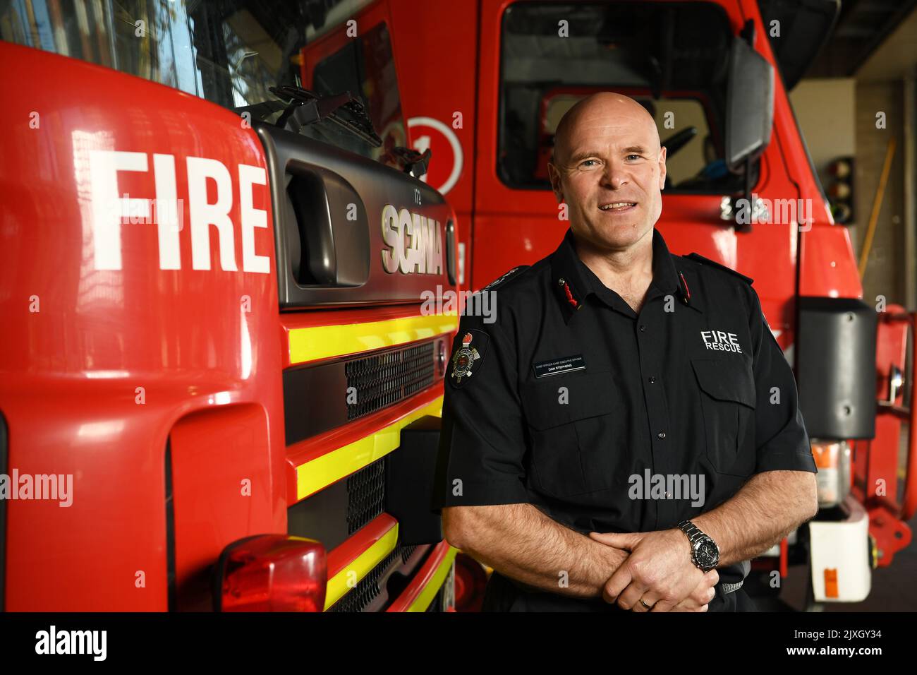 Metropolitan Fire Brigade's new Chief Dan Stephens poses for a ...