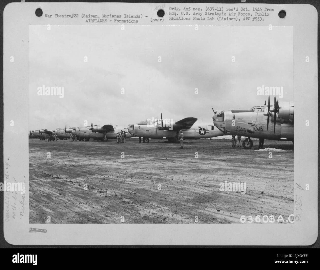 Consolidated B-24 Liberators Of The 7Th Bomber Command On Line At Isley ...