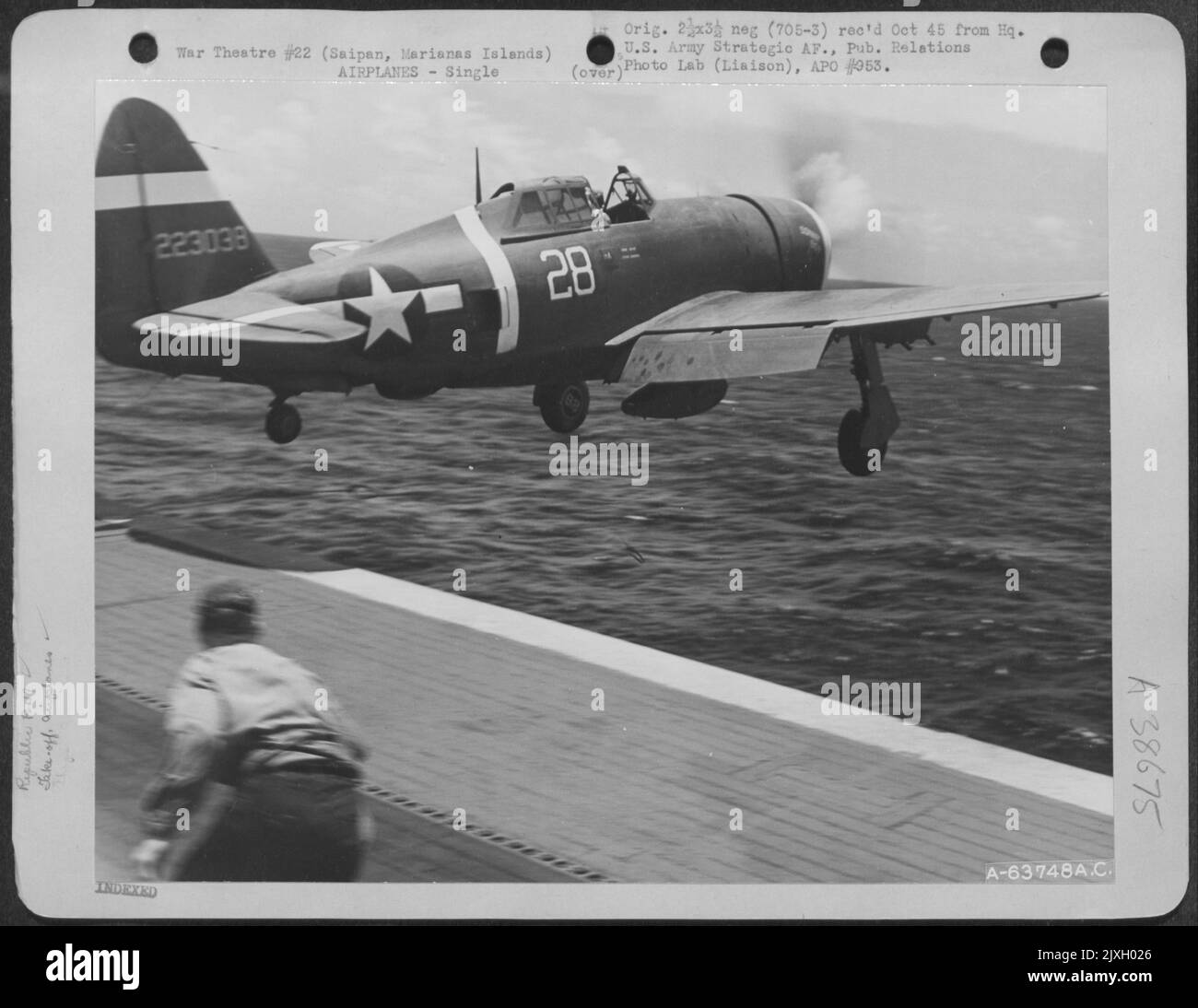 A Republic P-47 [318Th Fighter Group] Takes Off From The Flight Deck Of ...