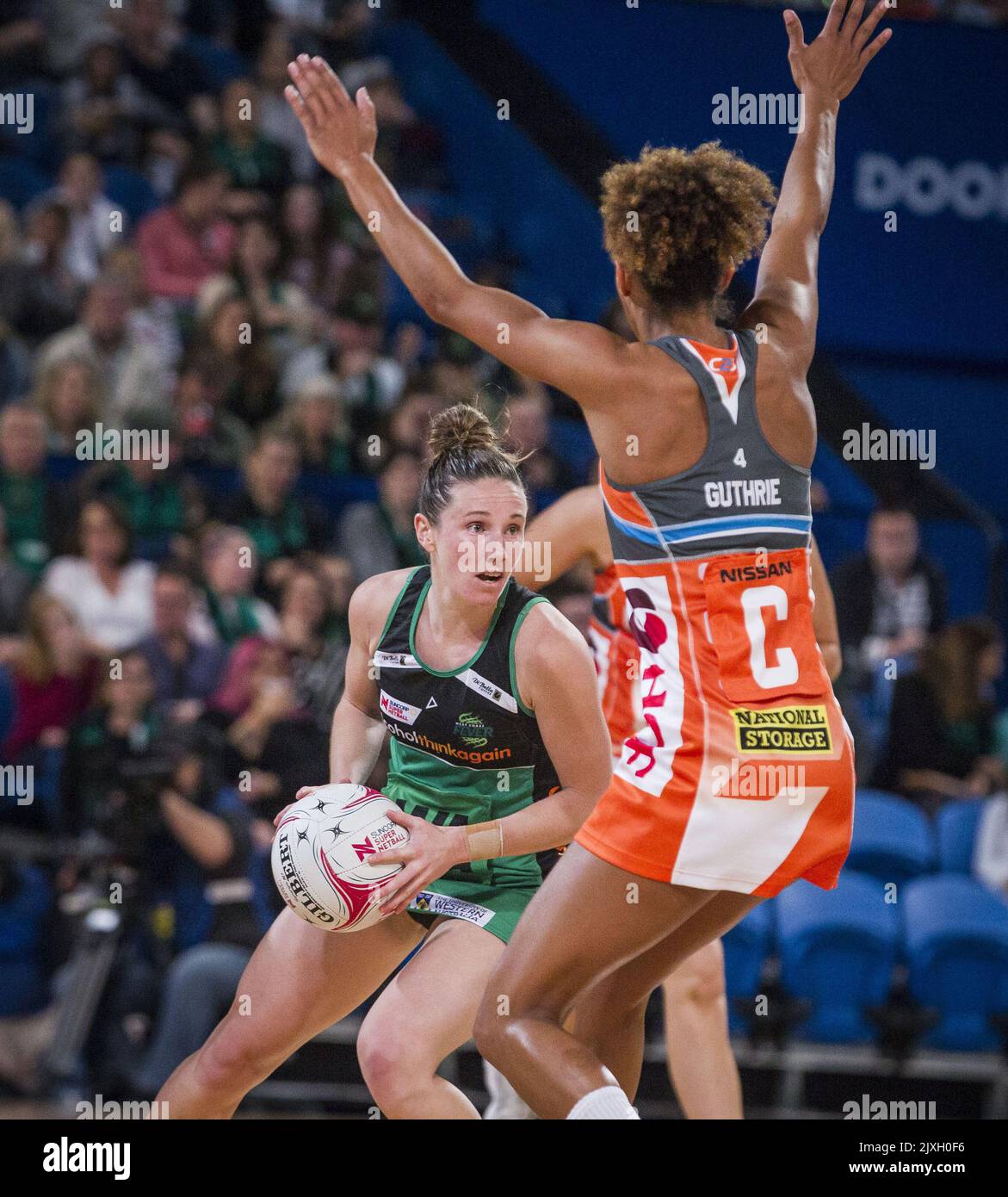 Ingrid Colyer of the West Coast Fever and Serena Guthrie of the Giants ...