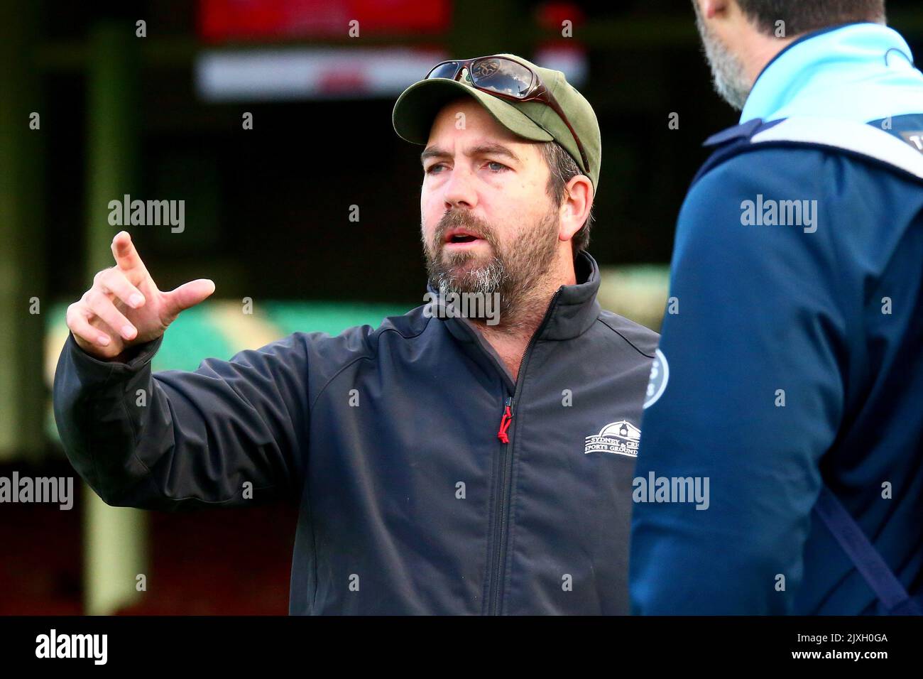 SCG curator Adam Lewis is seen during a team training session at the ...