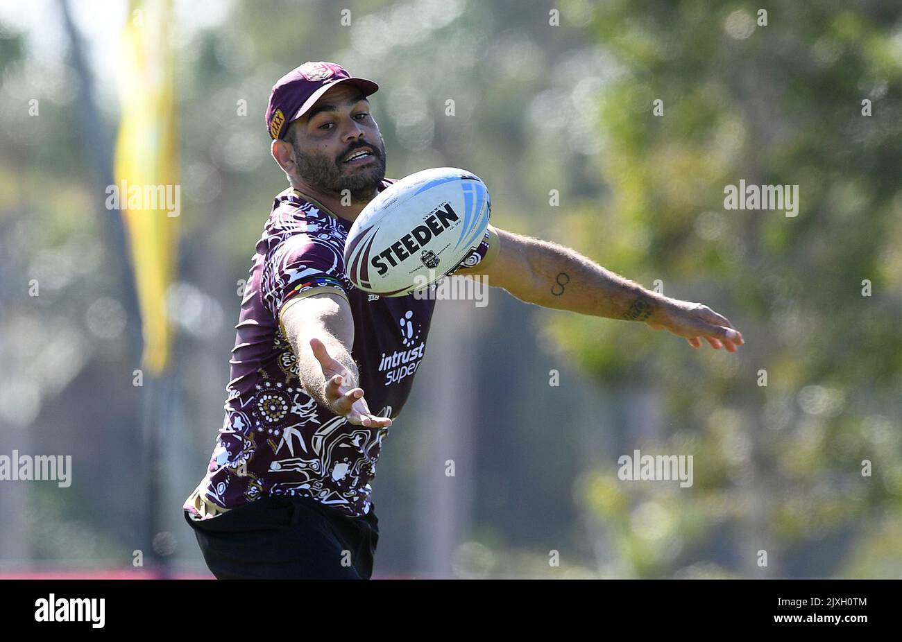 Greg Inglis during the Queensland State of Origin team training session ...