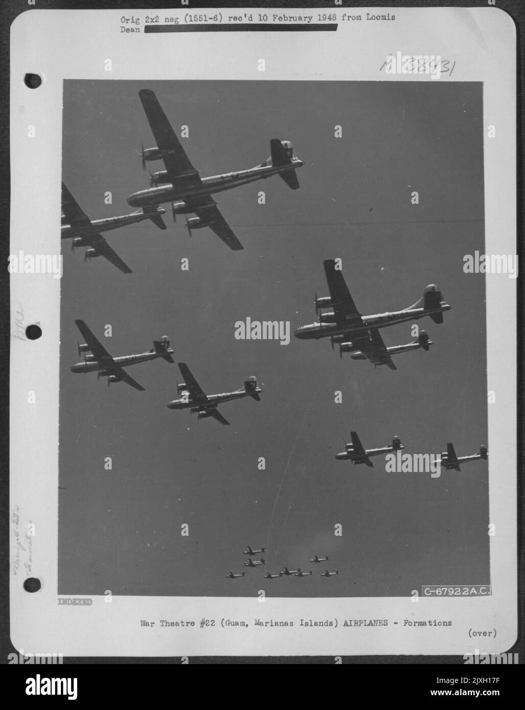 A Formation Of Boeing B-29 "Superfortresses", Based On Guam, Marianas ...