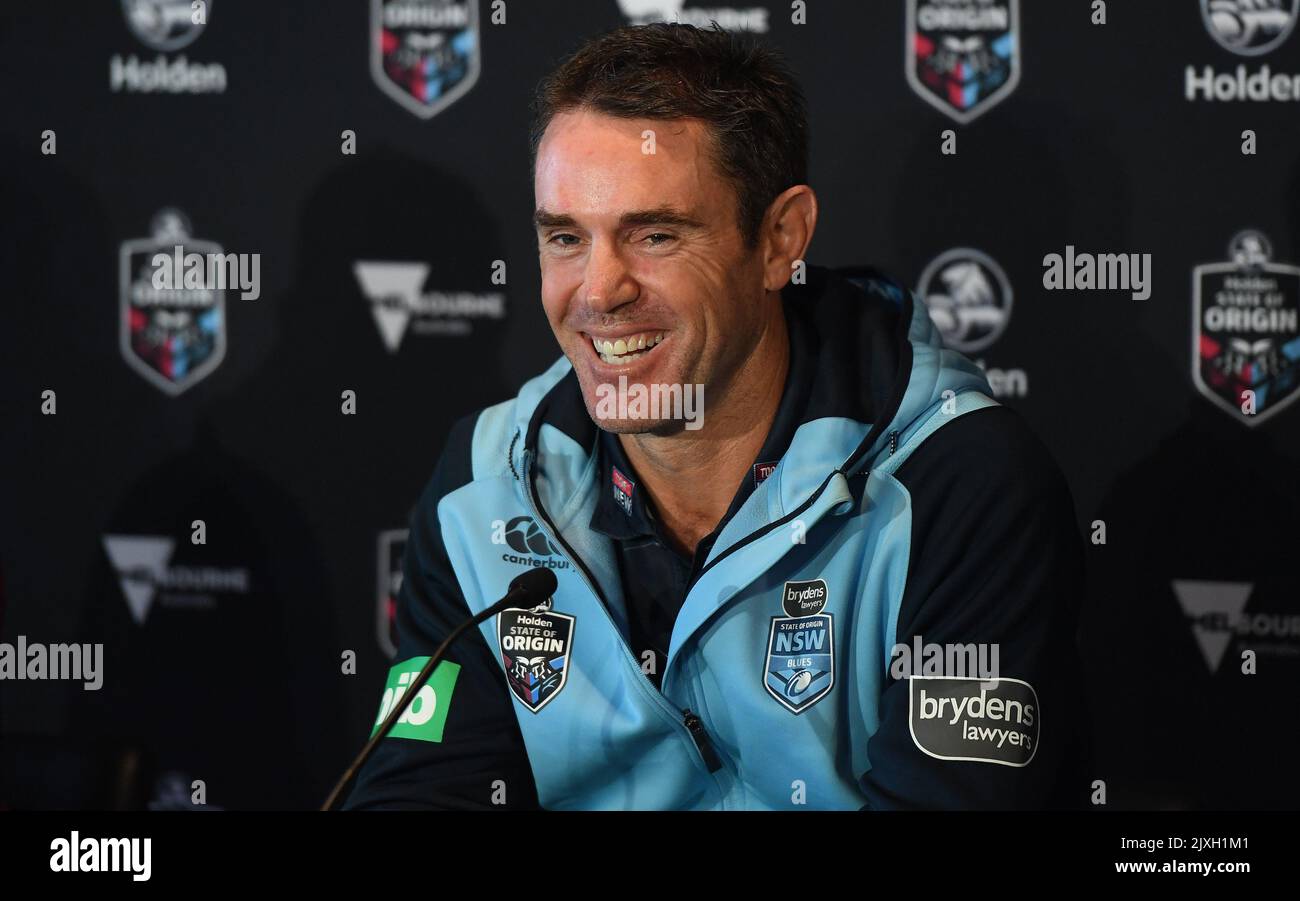 NSW State of Origin coach Brad Fittler is seen during a media ...