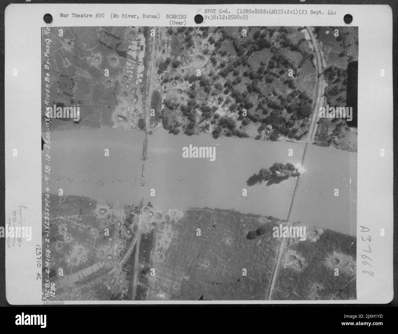 A Direct Hit Is Scored On The Mu River Bridge By-Pass, Burma By The ...