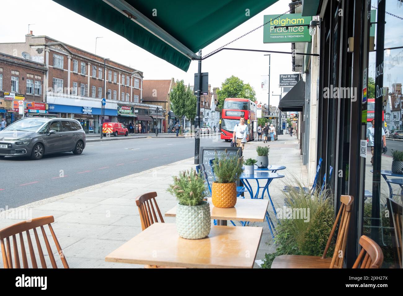 London- August 2022: Streatham High Road, a major high street of mixed ...