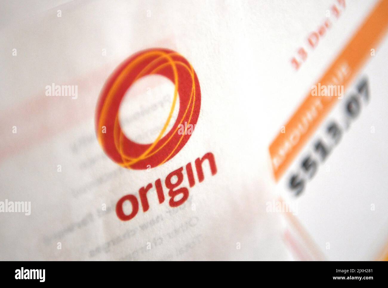An Origin Energy power bill is pictured in Brisbane, Tuesday, June 5 ...
