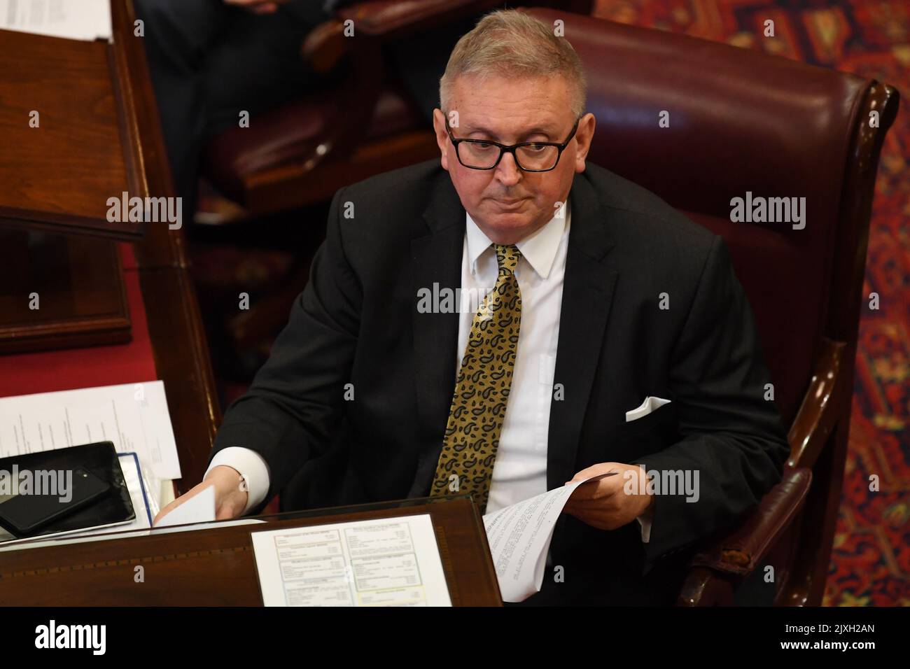 NSW Government Upper House Leader Don Harwin announces to the ...