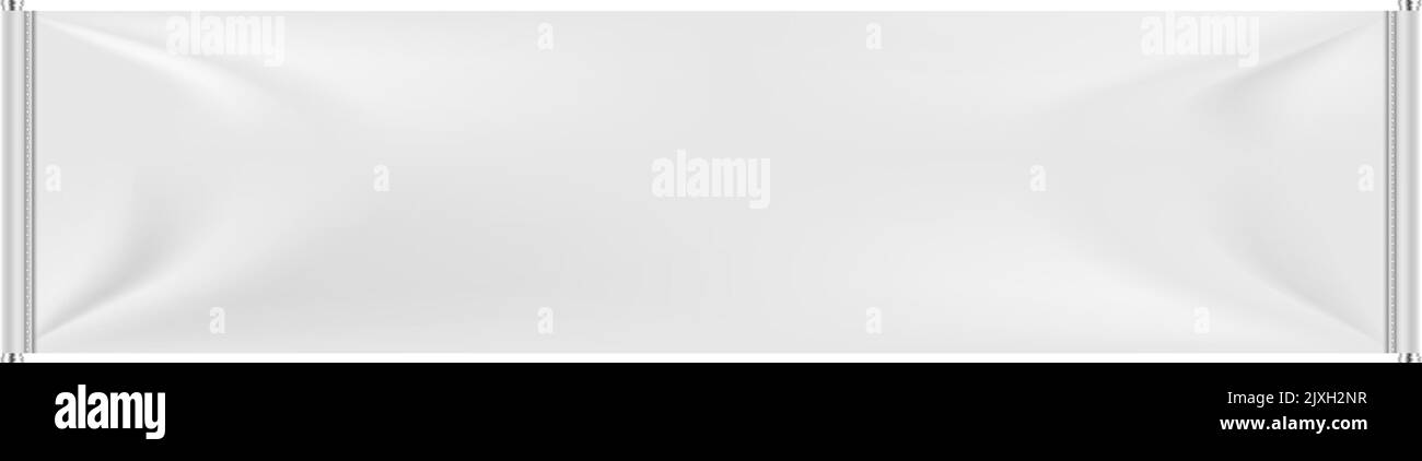 Horizontal promo banner. Textile commercial realistic mockup Stock ...