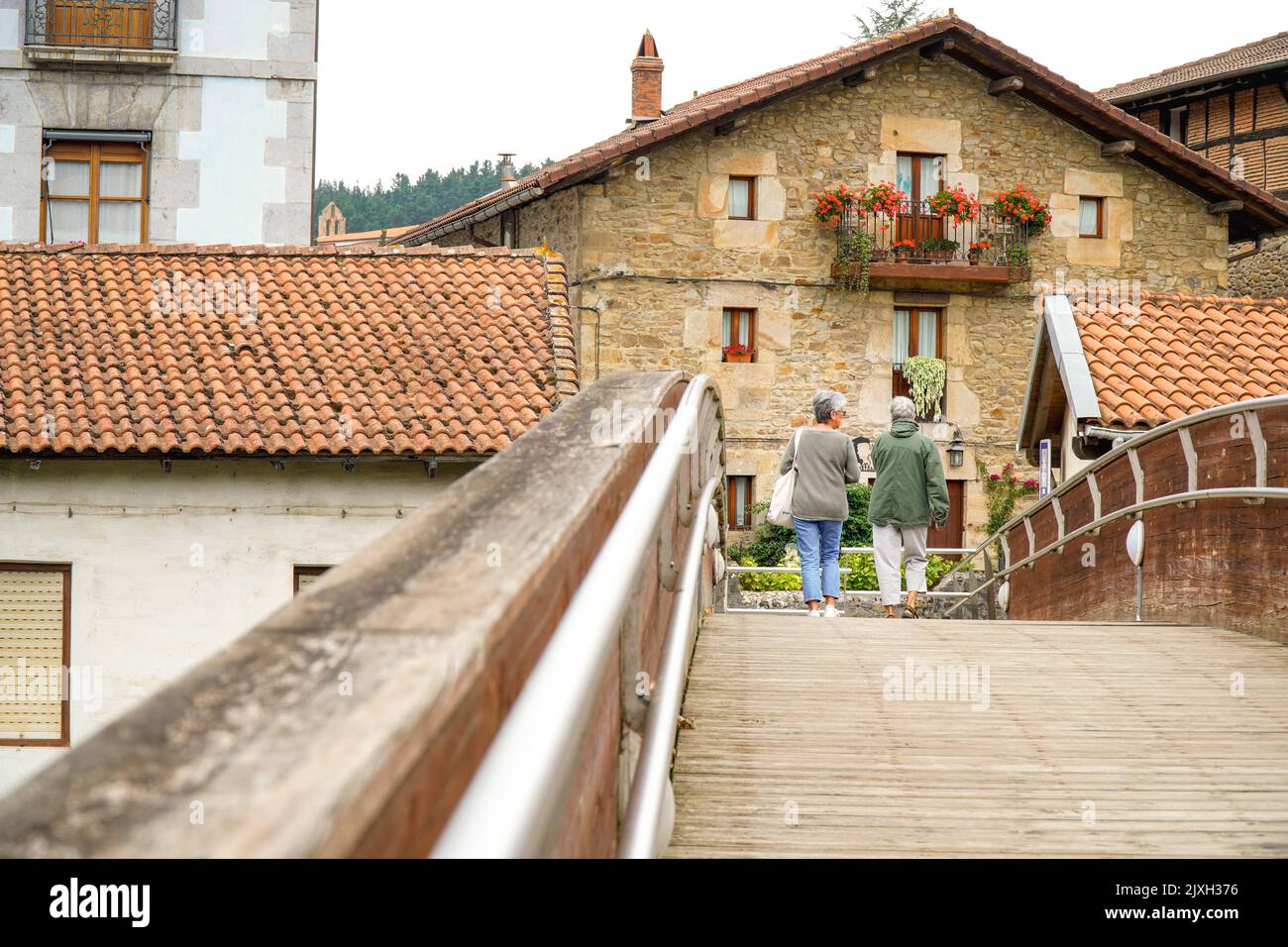 Two local women walk hi-res stock photography and images - Alamy