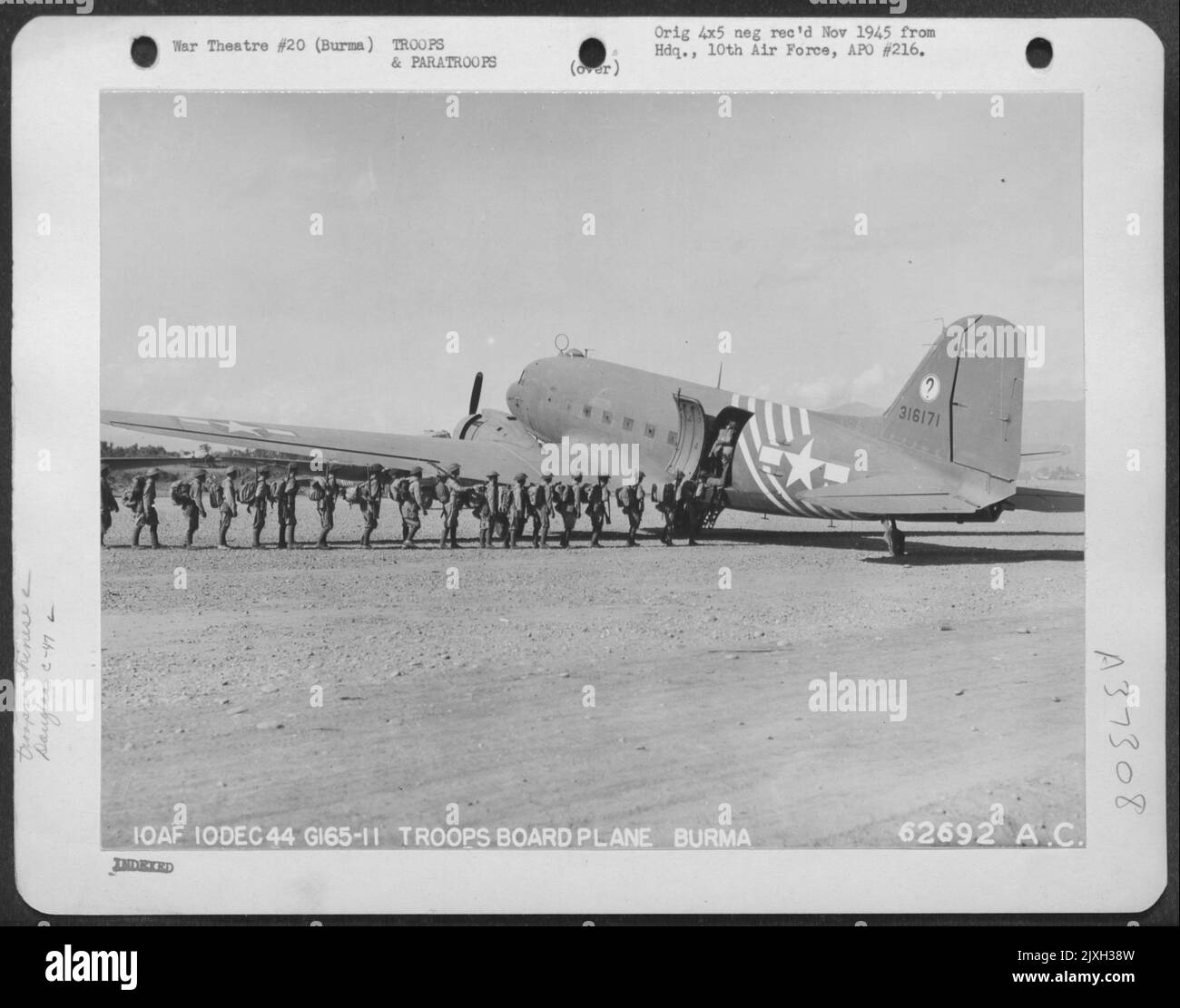 Fully Equipped Chinese Soldiers Board A 1St Air Commando Group Douglas ...