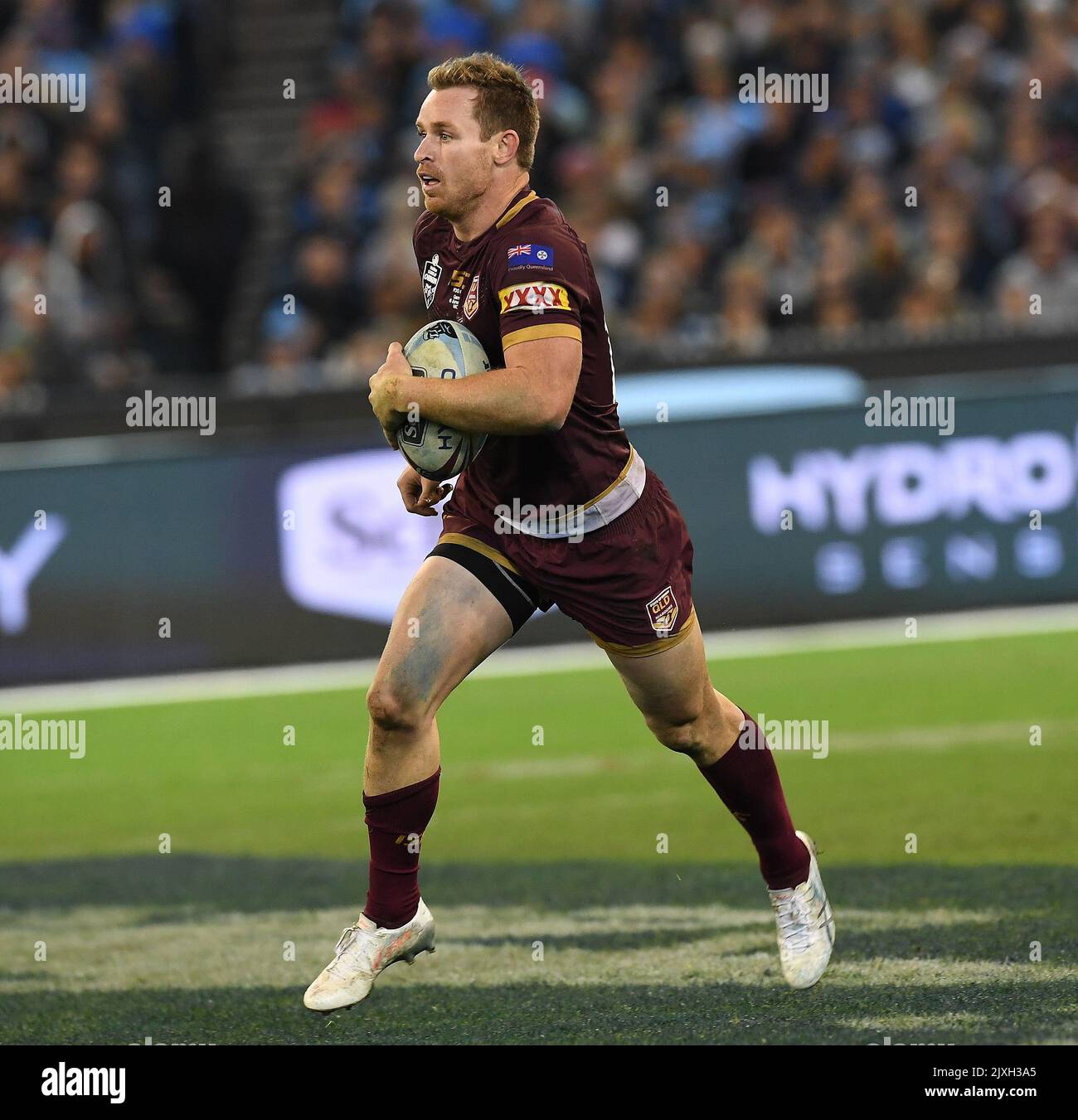 Michael Morgan of the Maroons is seen in action during Game 1 of the ...