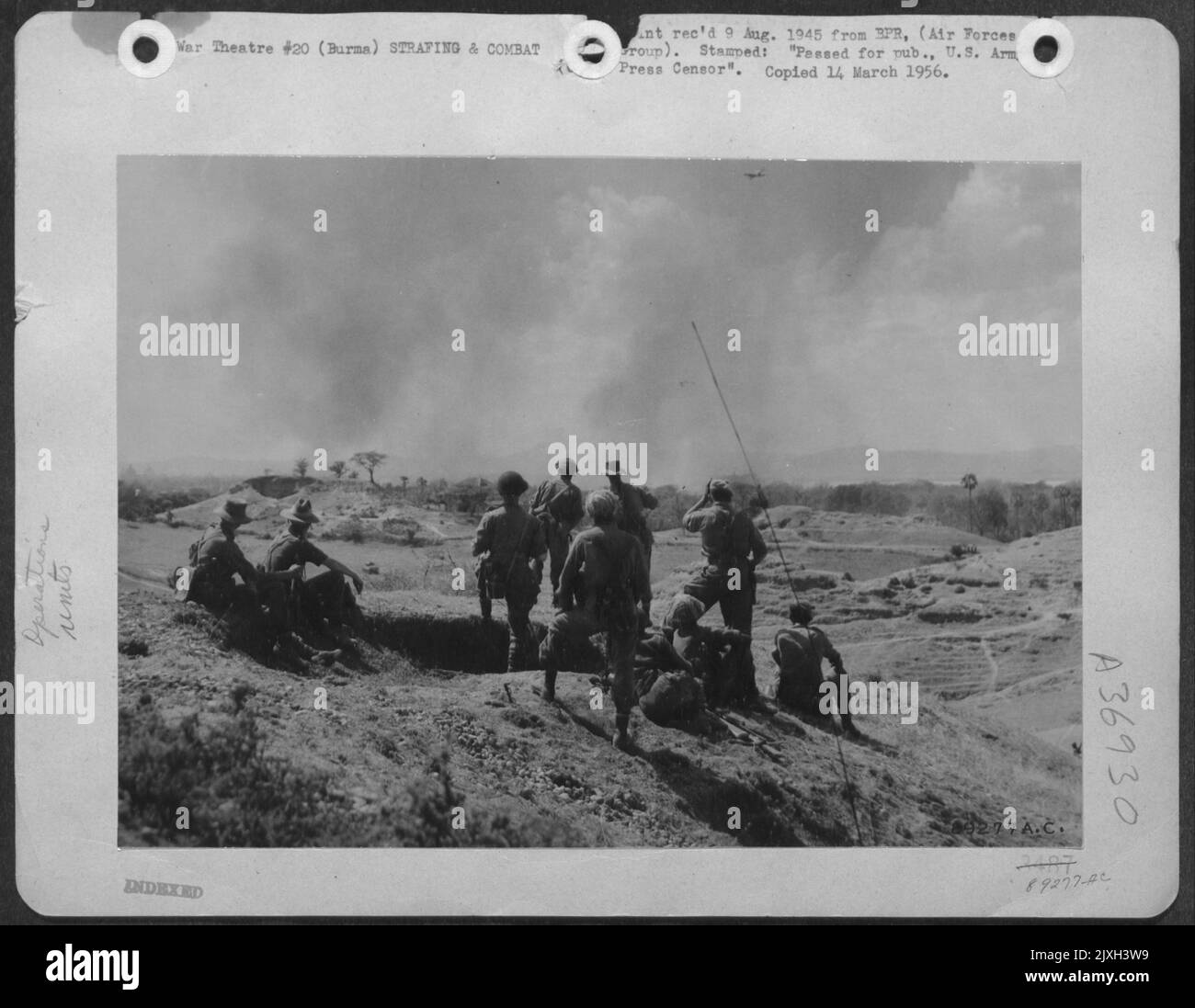 Troops Near The Command Post Watch A 1St Air Commando Republic P-47 ...