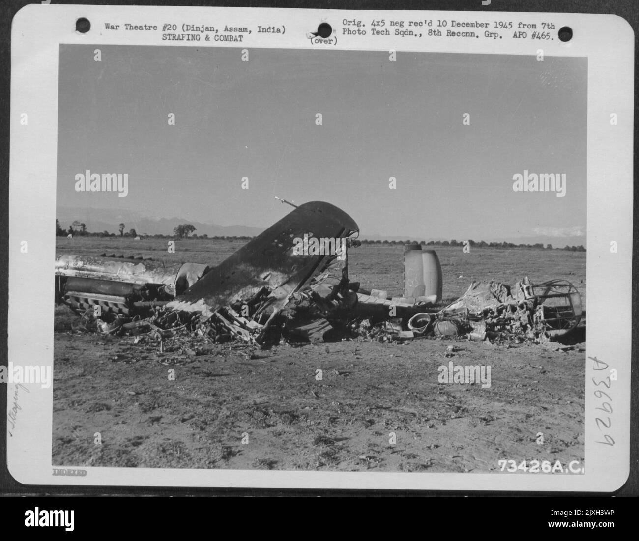 A Completely Demolished Curtiss P-40 That Caught Fire After Strafed By Japaneseense Planes ...
