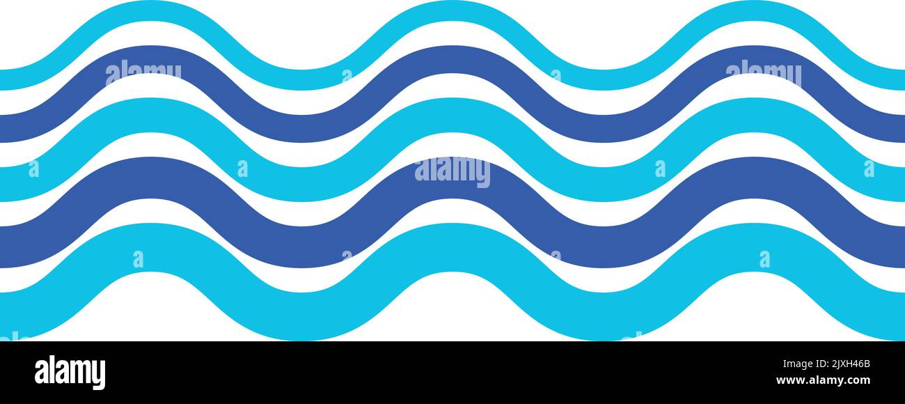 Decorative wave pattern. Blue stylized water surface Stock Vector Image ...